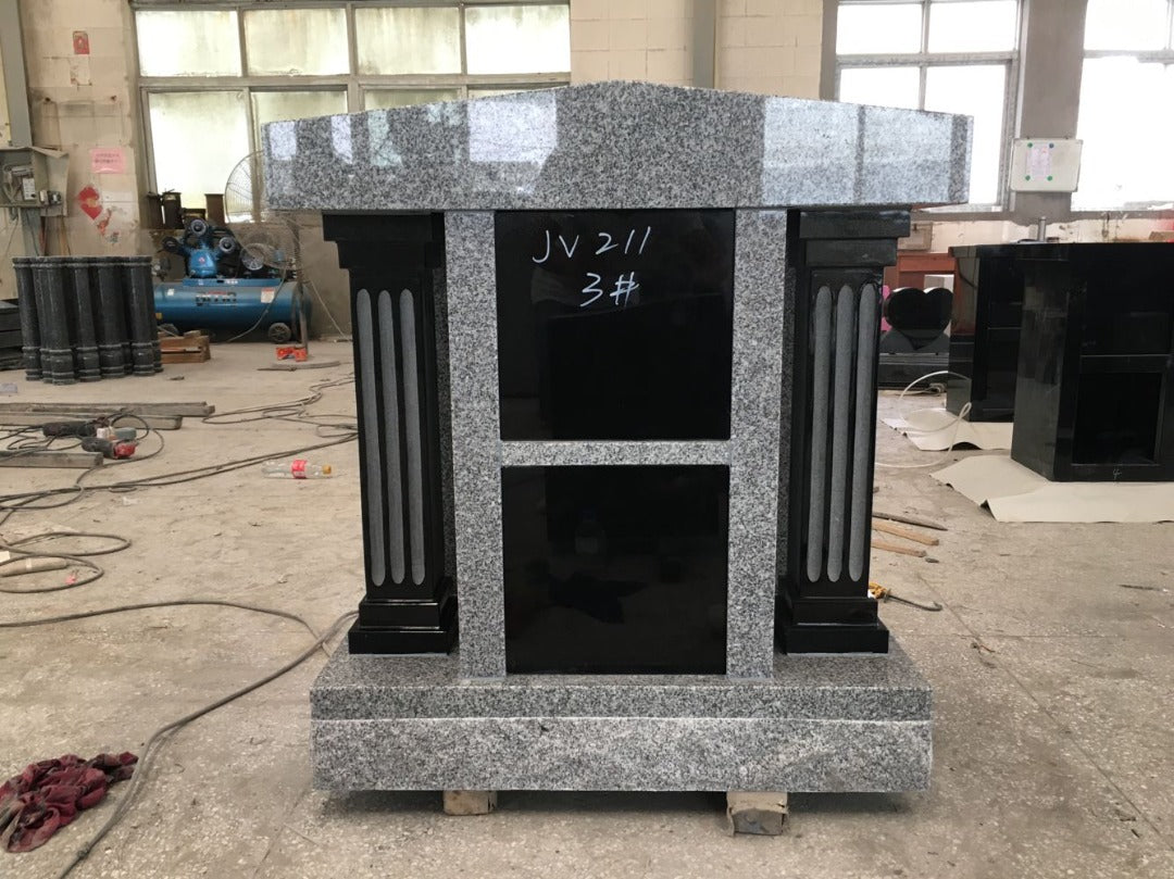 2-Niche Columbarium with Columns – Granite Memorial | The Memorial Man