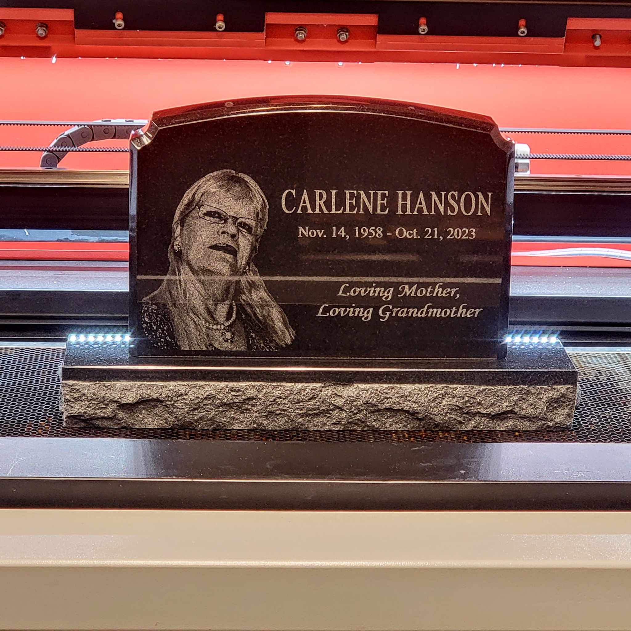 Black Granite Mini Headstone | The Memorial Man