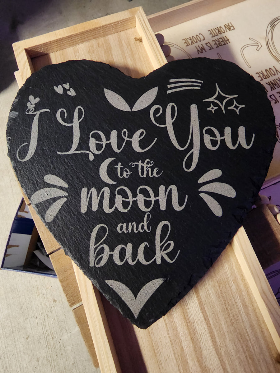 Laser-Engraved Slate Heart Stone – 9'x9' Grave Marker | The Memorial Man