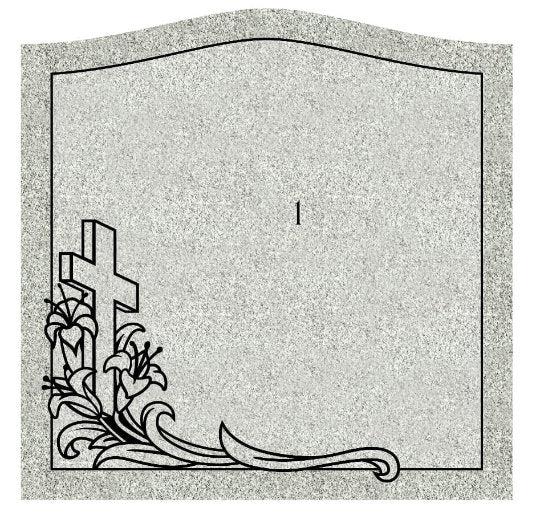 Pink Granite Single Flat Grave Marker Headstone – Cemetery Memorial